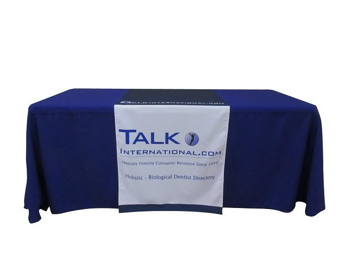 Custom Printed Trade Show Table Runner with Logo