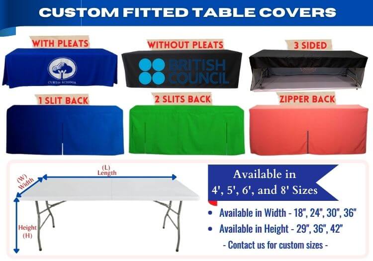 All Over Printing Full Color Custom Fitted Table Cover